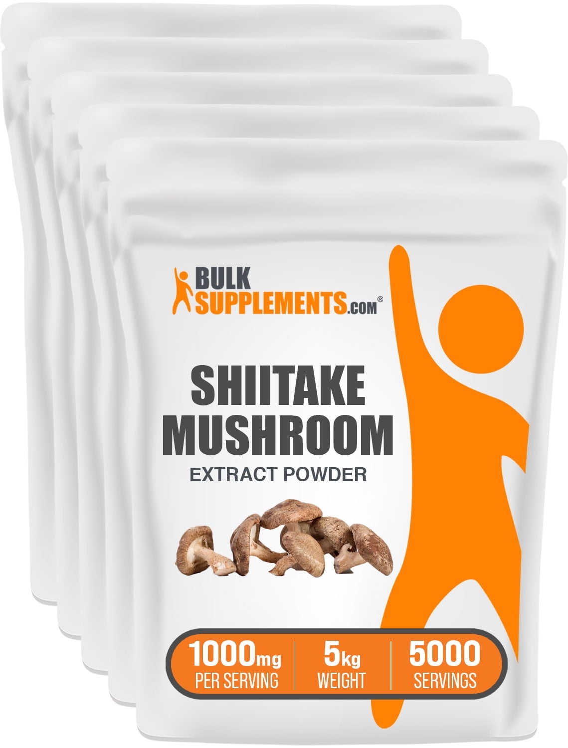 BulkSupplements Shiitake Mushroom Extract Powder - 1g per Serving - 5 ...