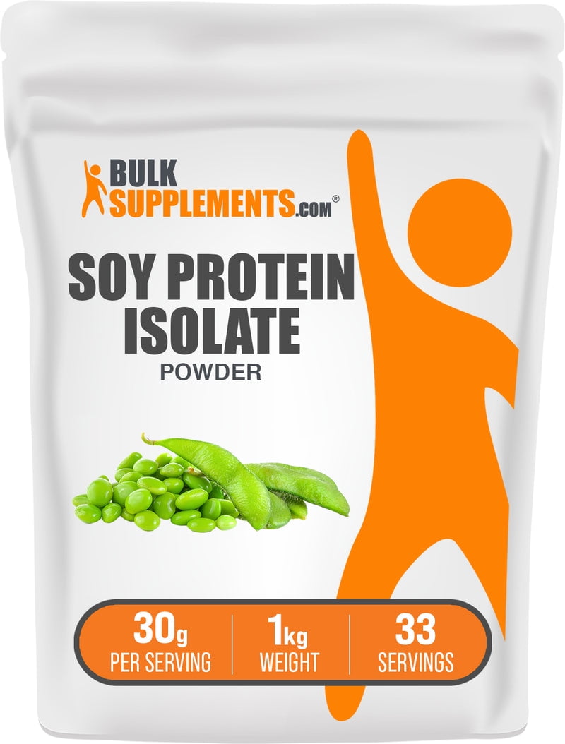 BulkSupplements.com Vegan Soy Protein Isolate Powder, Unflavored, 33 ...