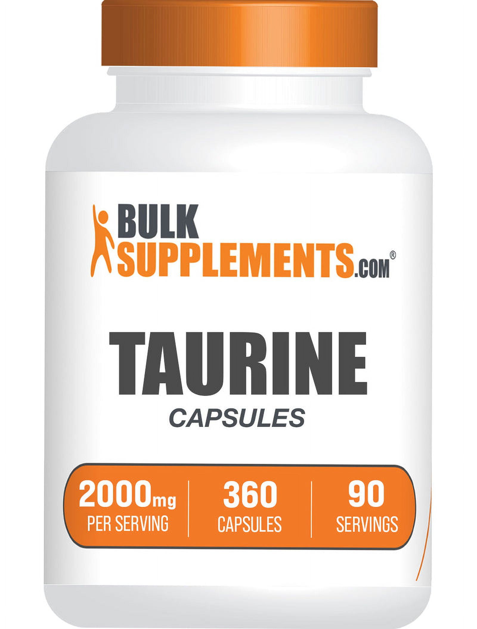 BulkSupplements.com Taurine Capsules, 2000mg - Amino Acids - Heart ...