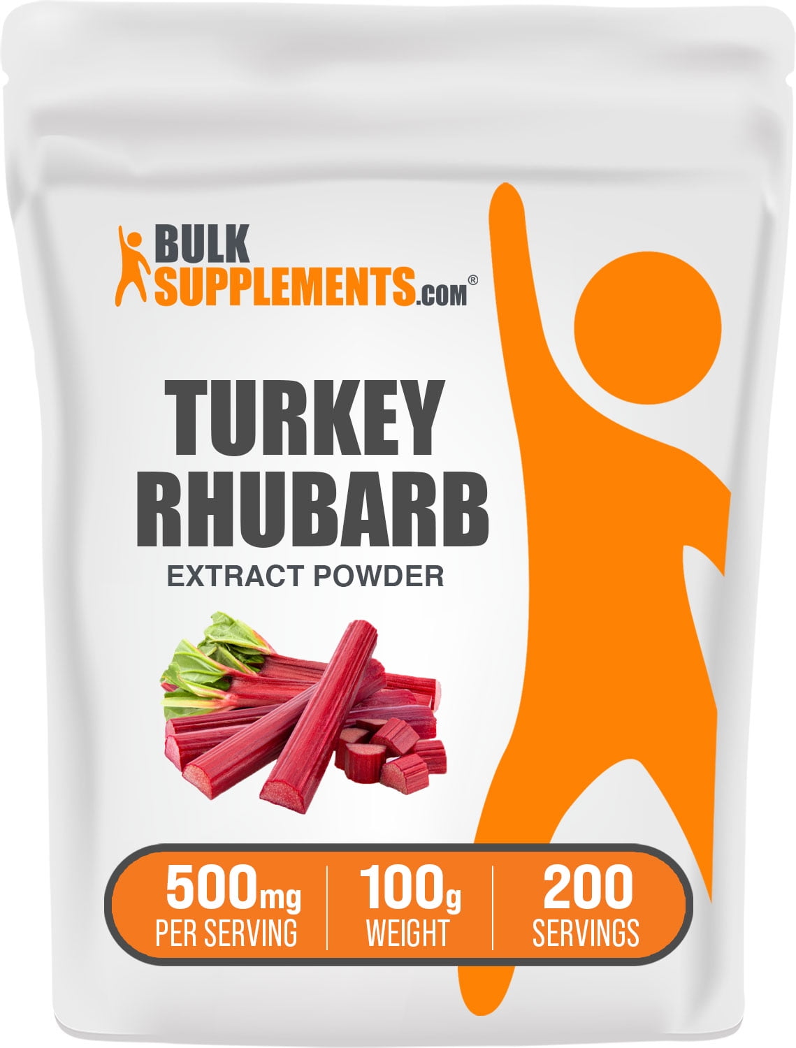 BulkSupplements Turkey Rhubarb Extract Powder - 500mg per Serving - 100 Grams (3.5 oz) - 200 ...