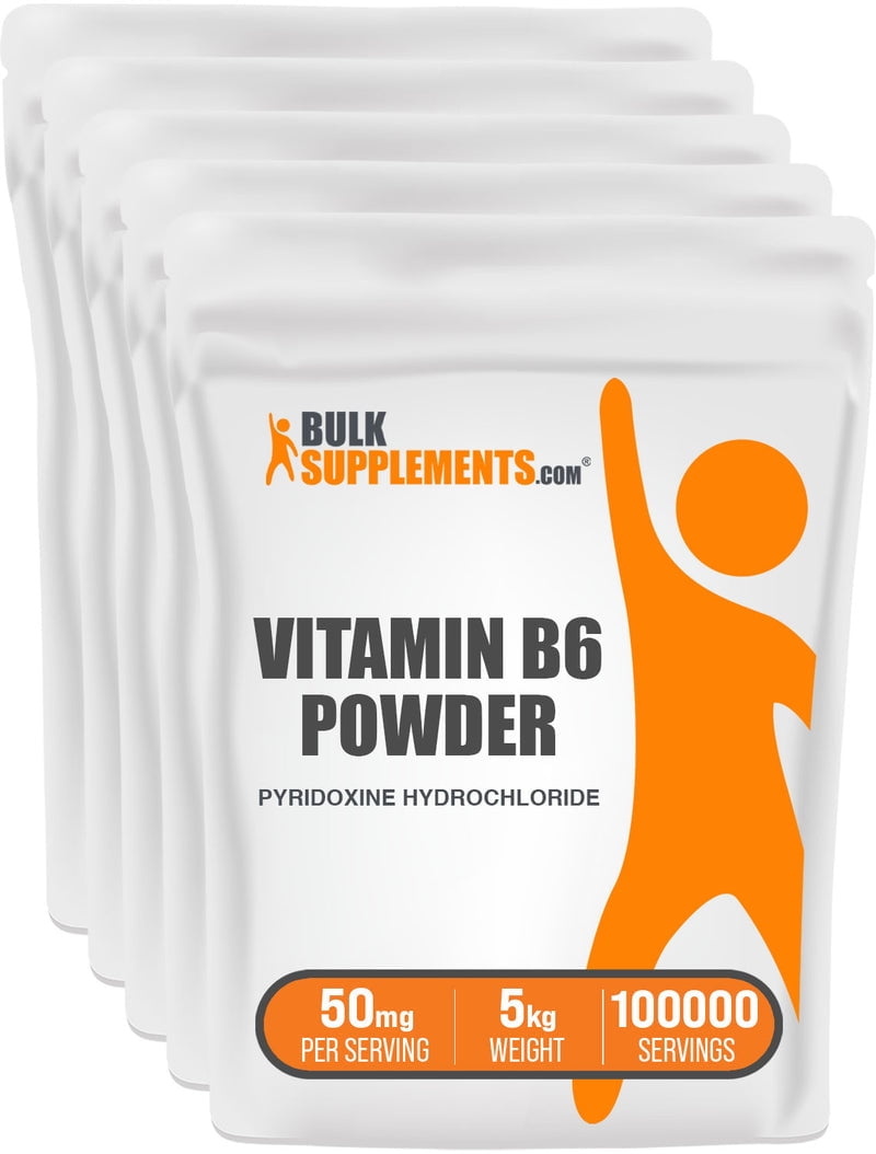 BulkSupplements Pyridoxine Hydrochloride (Vitamin B6) Powder - 50mg per ...