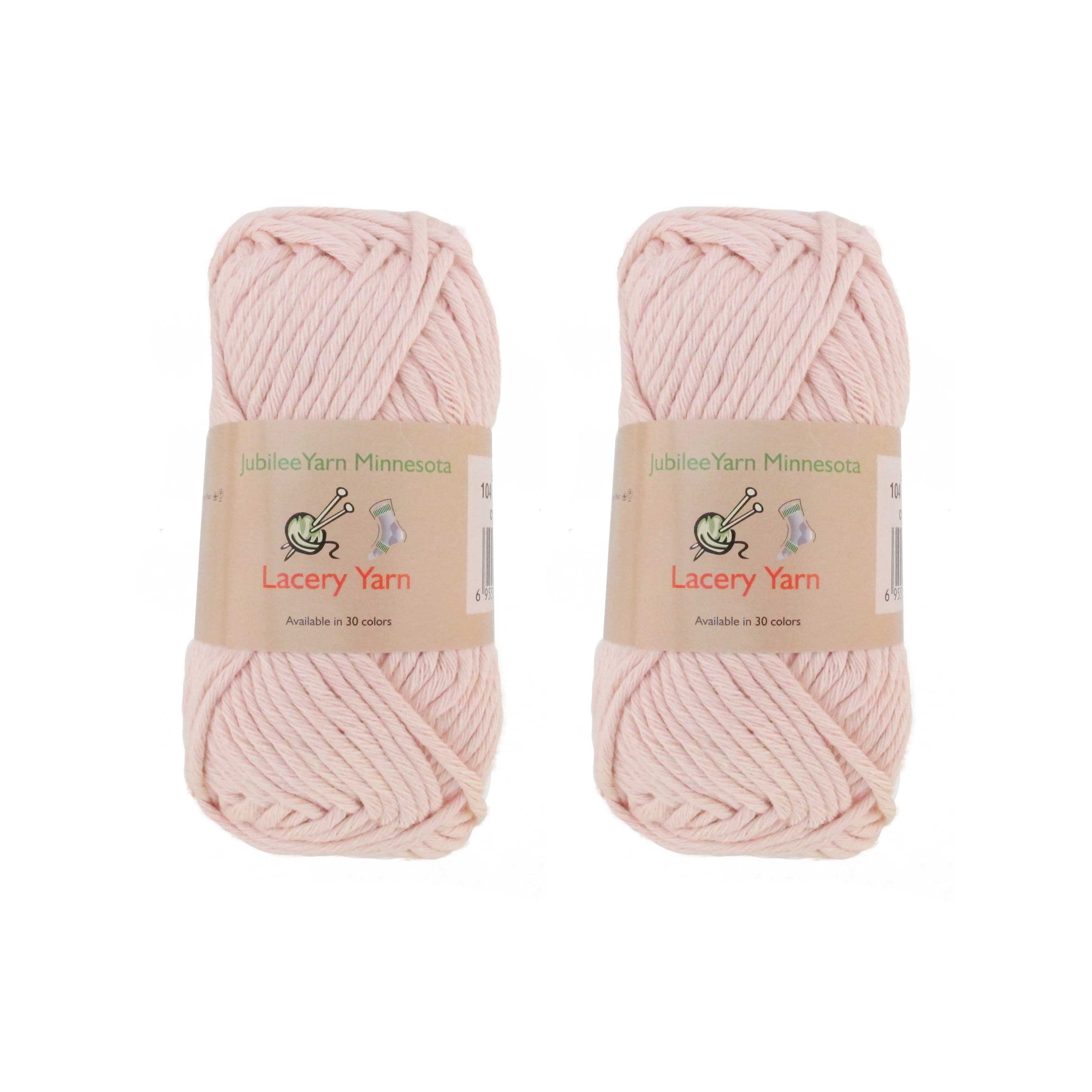 Bulky Weight Lacery Yarn 100g - 2 Skeins - 100% Cotton - Blushed Peach ...