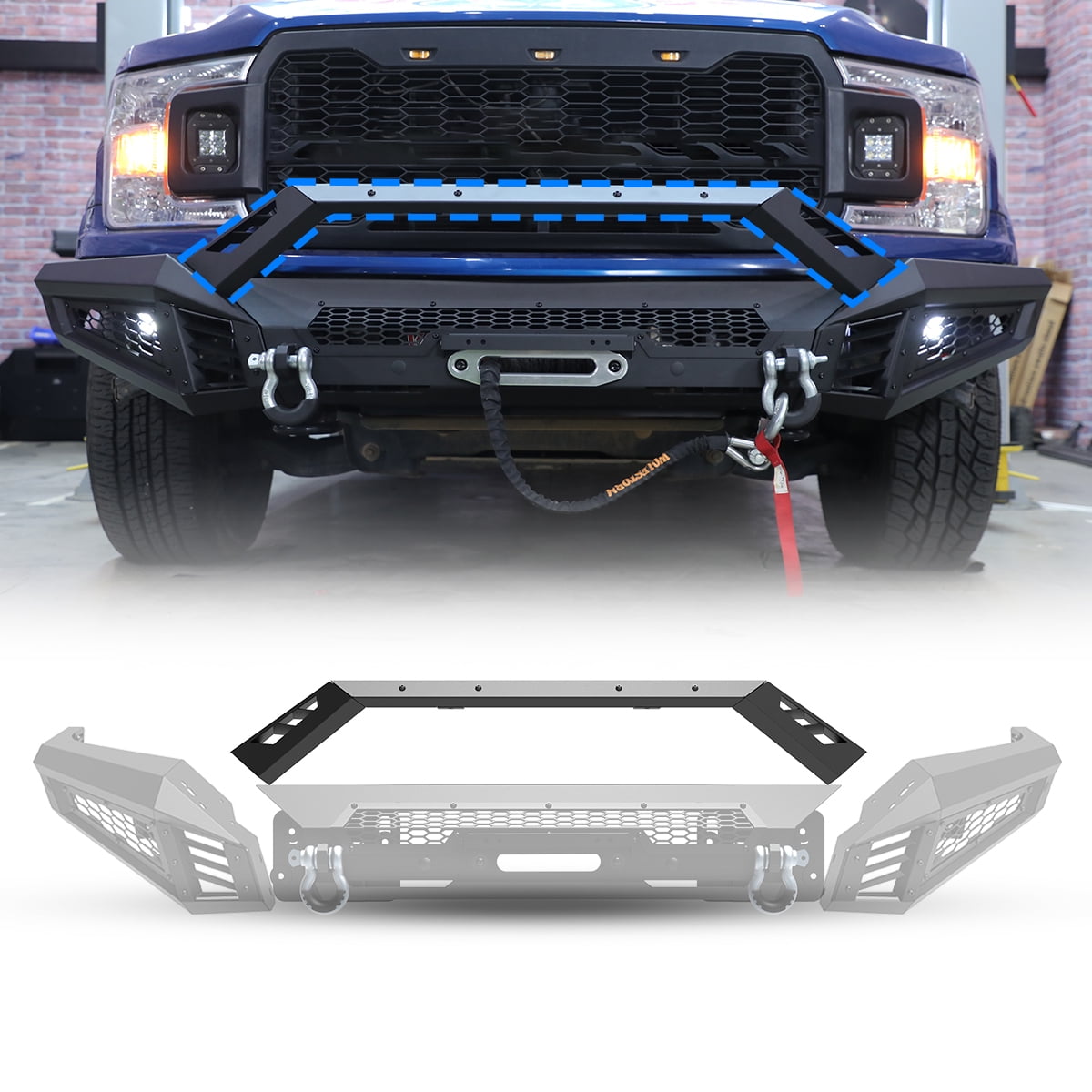 Bull Bar Bumper Brush Guard For 2018 2019 2020 Ford F-150（Exclude ...