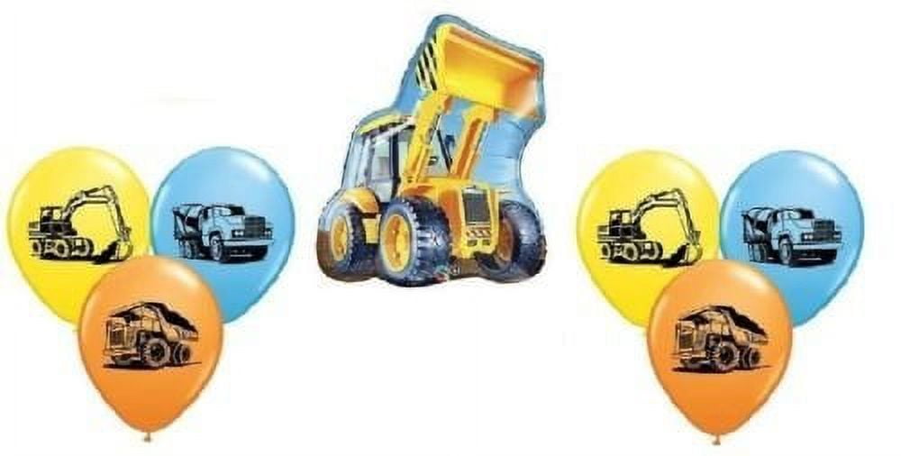Bull DOZER Loader Construction TRUCKS Birthday Party (7) Mylar & Latex ...