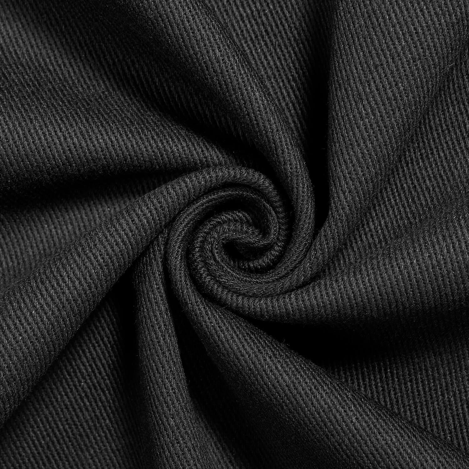 Bull Denim - Black Cotton 58/60" Hypoallergenic Twill Fabric By The ...