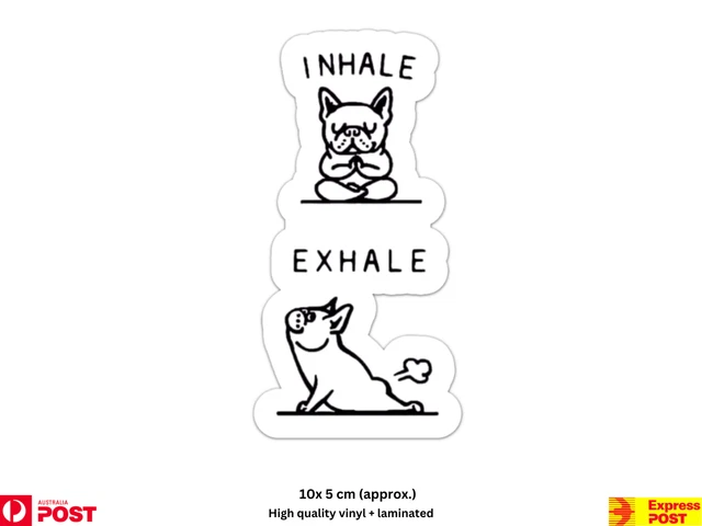 Bull Dog Laptop Inhale Exhale Sticker Phone Decal Water Bottle Stickers ...