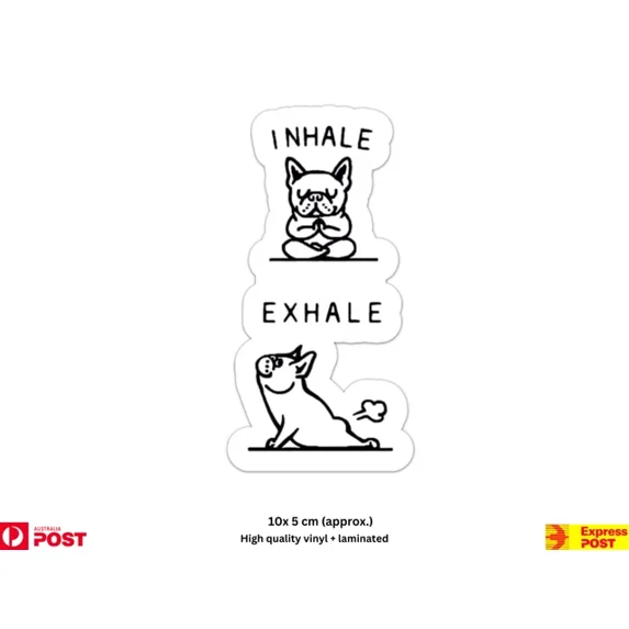 Bull Dog Laptop Inhale Exhale Sticker Phone Decal Water Bottle Stickers ...