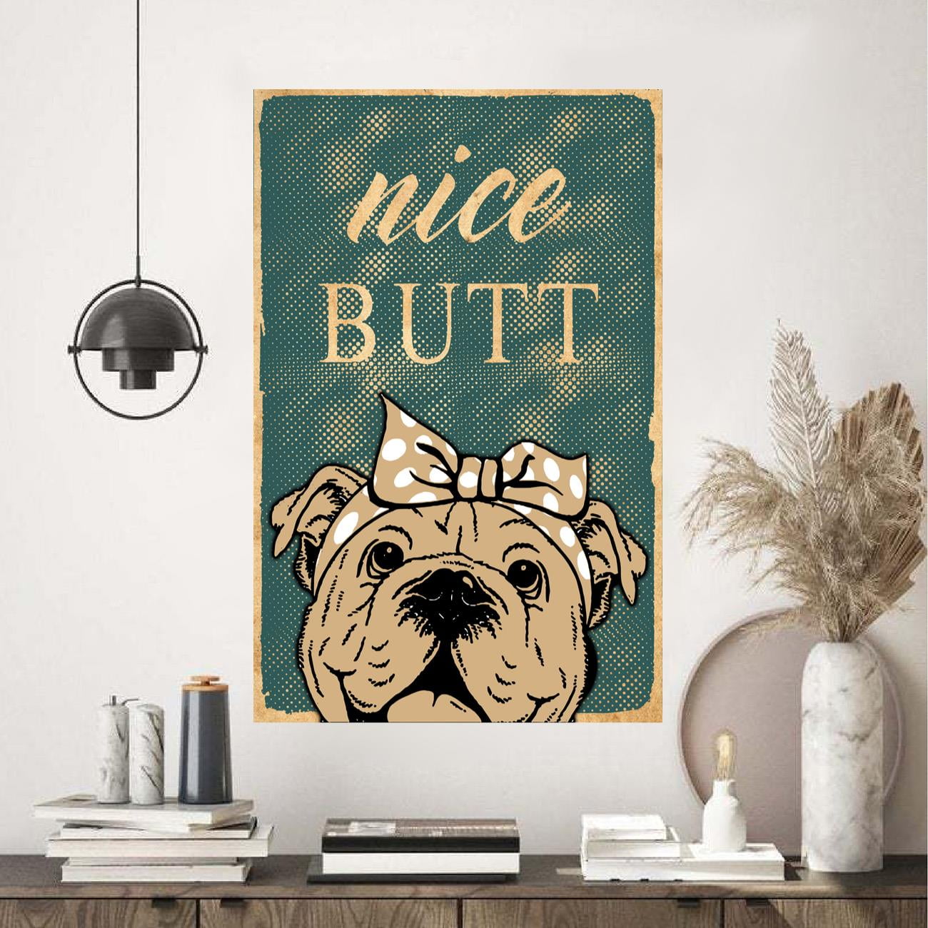 Bull Dog Nice Butt Print Poster 24 x 36 Inch Poster - Walmart.com