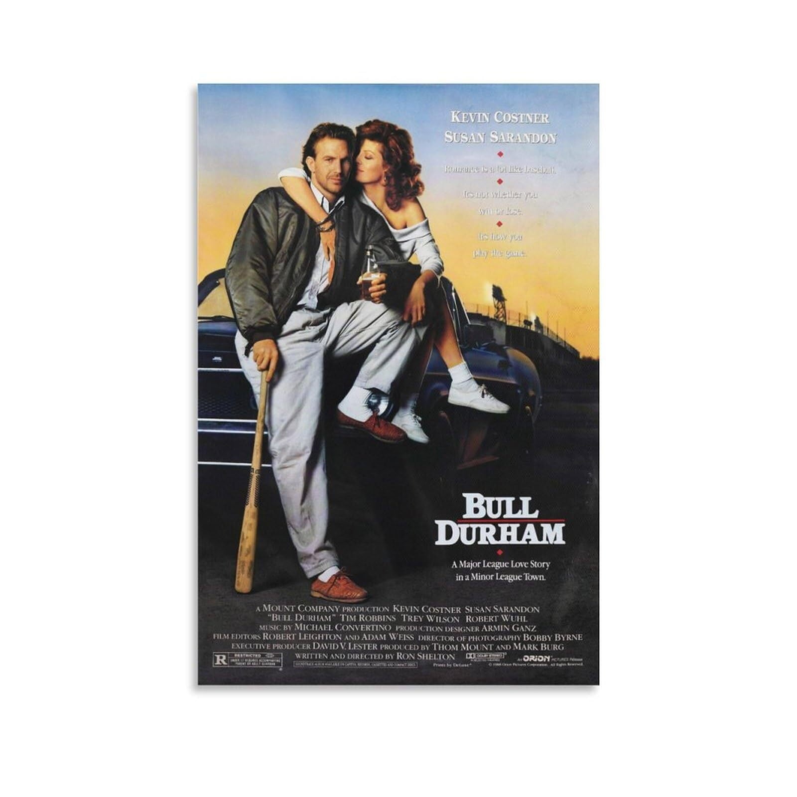 Bull Durham 1988 Movie Posters Canvas Art And Wall Art Picture Print ...
