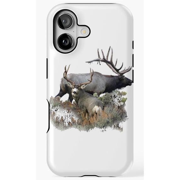 Bull Elk and Mule Deer Buck Wildlife Nature Hunting Phone Case for ...