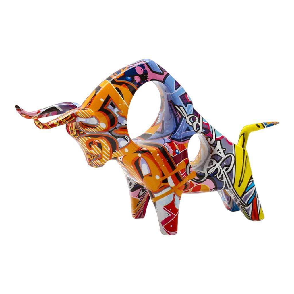 Bull Figurine, Ox decor for art, Bull Small Sculpture Ox Statues ...
