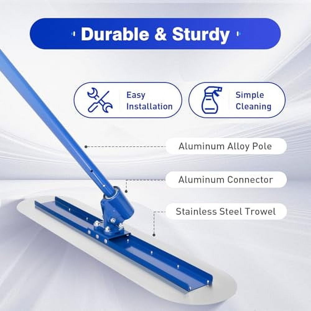 Bull Float Concrete Float, 48 x 12" Round End Concrete Float Tool ...