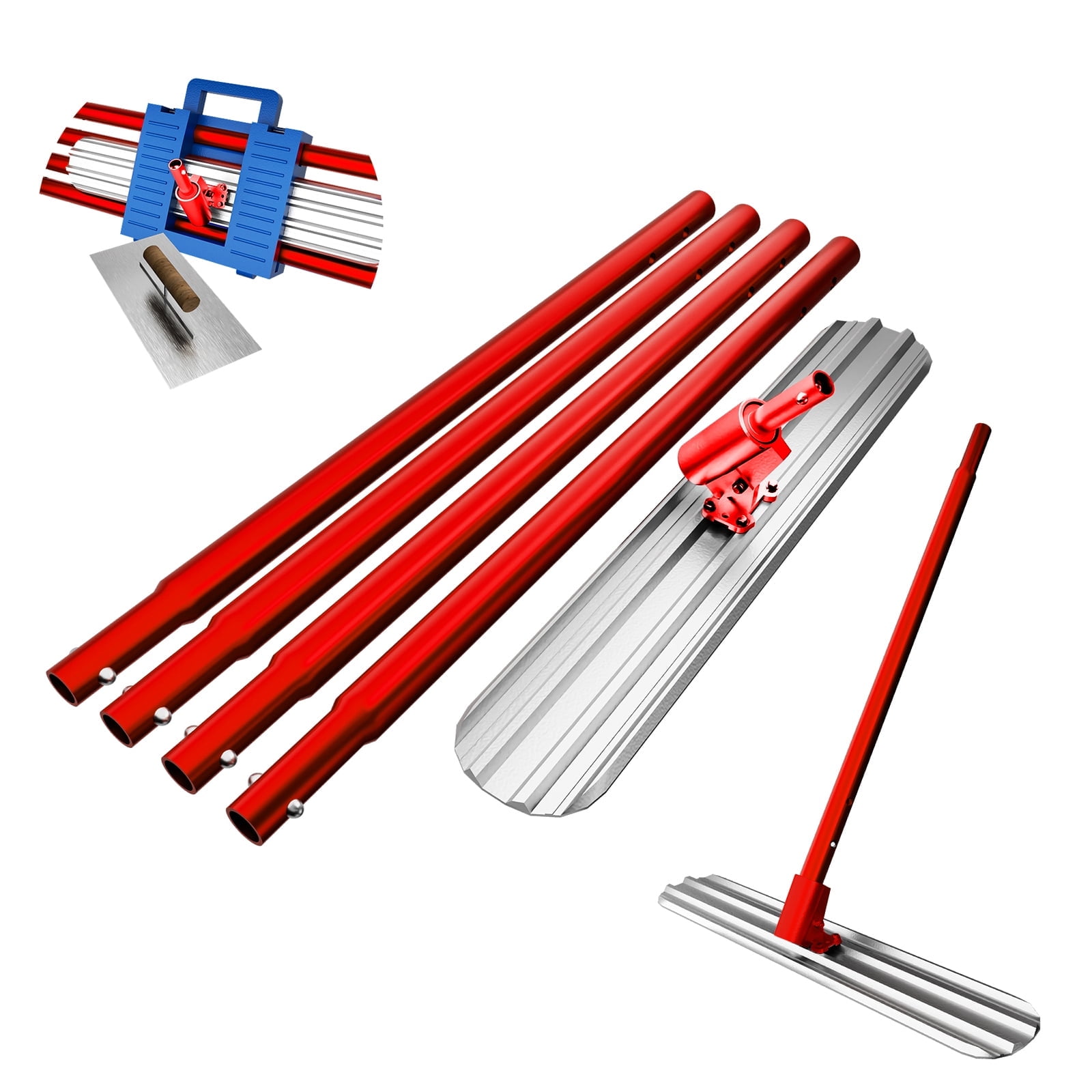 Bull Float Concrete Tools｜48’’×8’’ Magnesium Aluminum Alloy Concrete Float with 4 Combinable ...