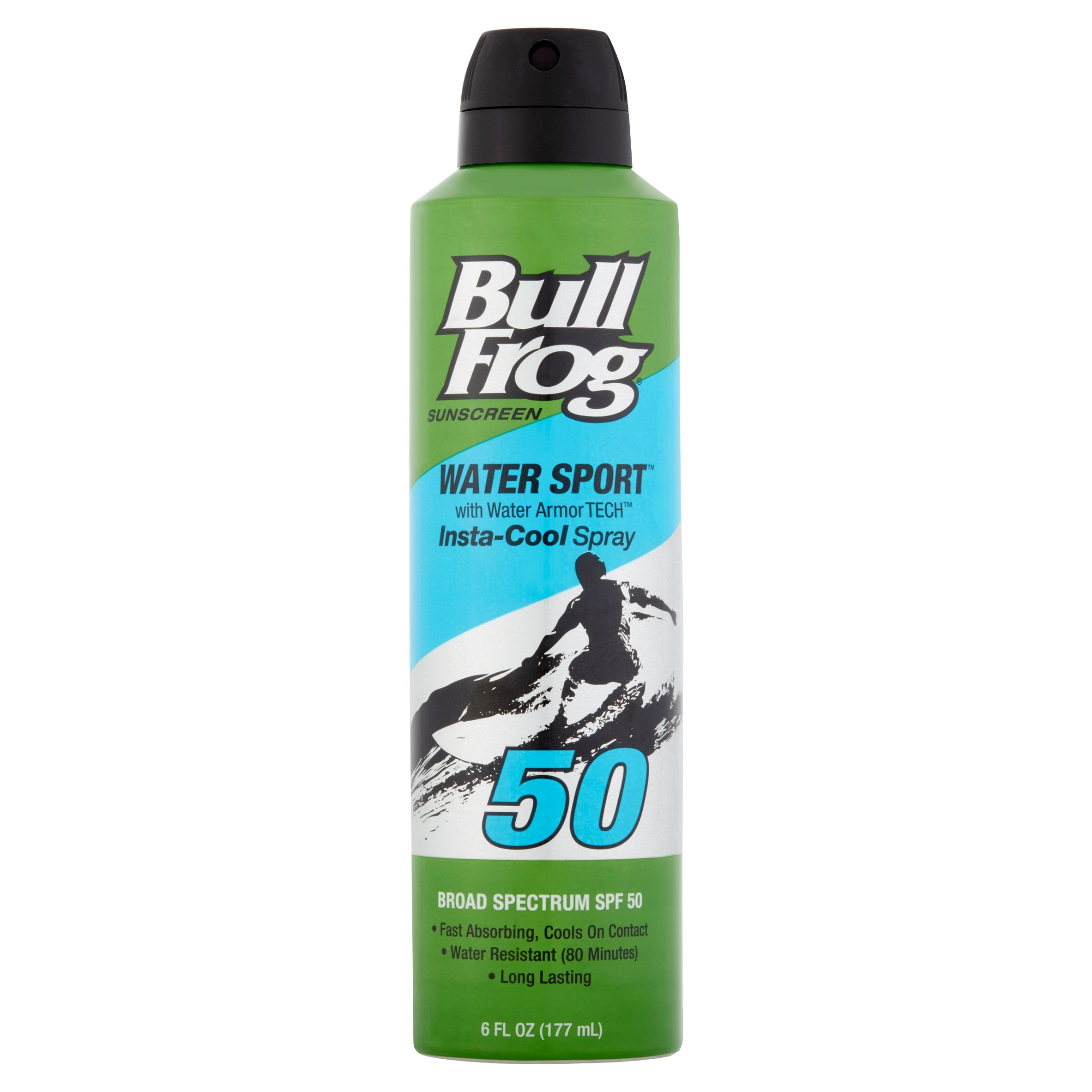 Bull Frog Water Sport Insta-Cool Spray Sunscreen Broad Spectrum SPF 50 ...