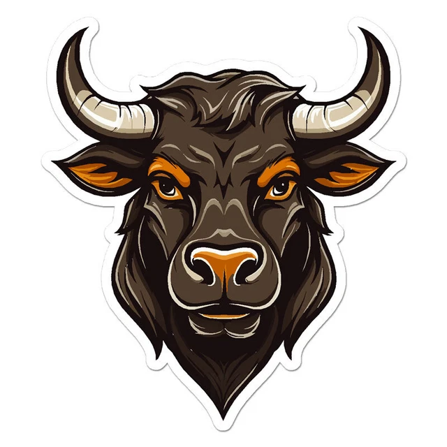 Bull Head Sticker Indoor Outdoor Phone Decal Water Bottle Stickers Car ...