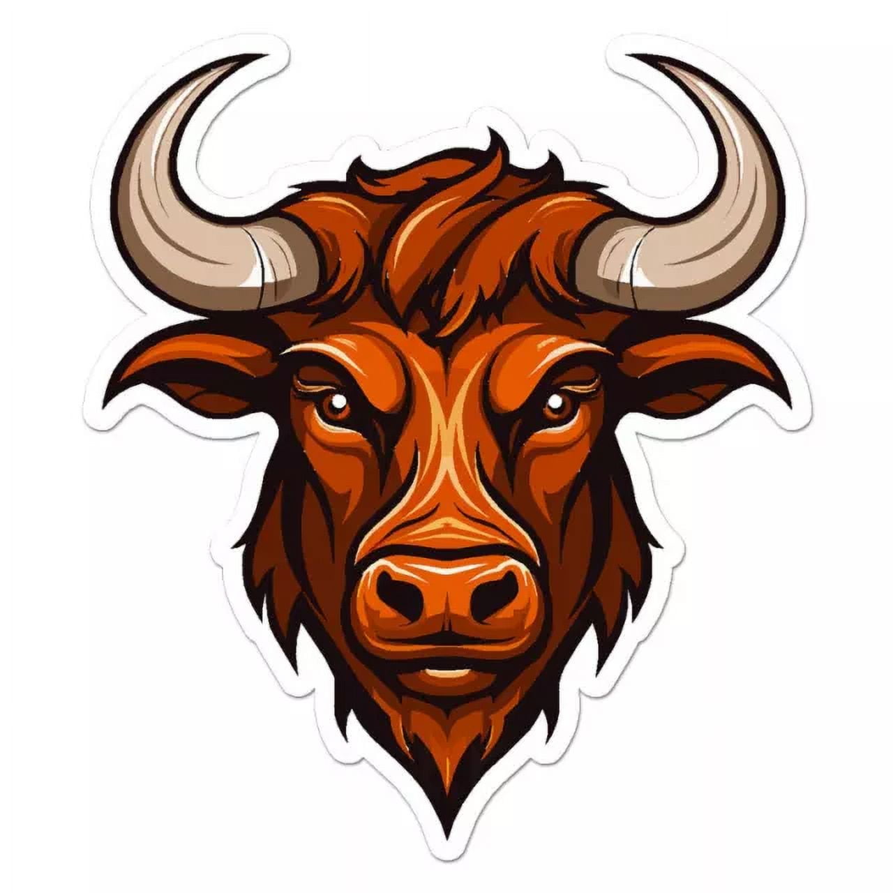 Bull Head Sticker Indoor Outdoor Phone Decal Water Bottle Stickers Car ...