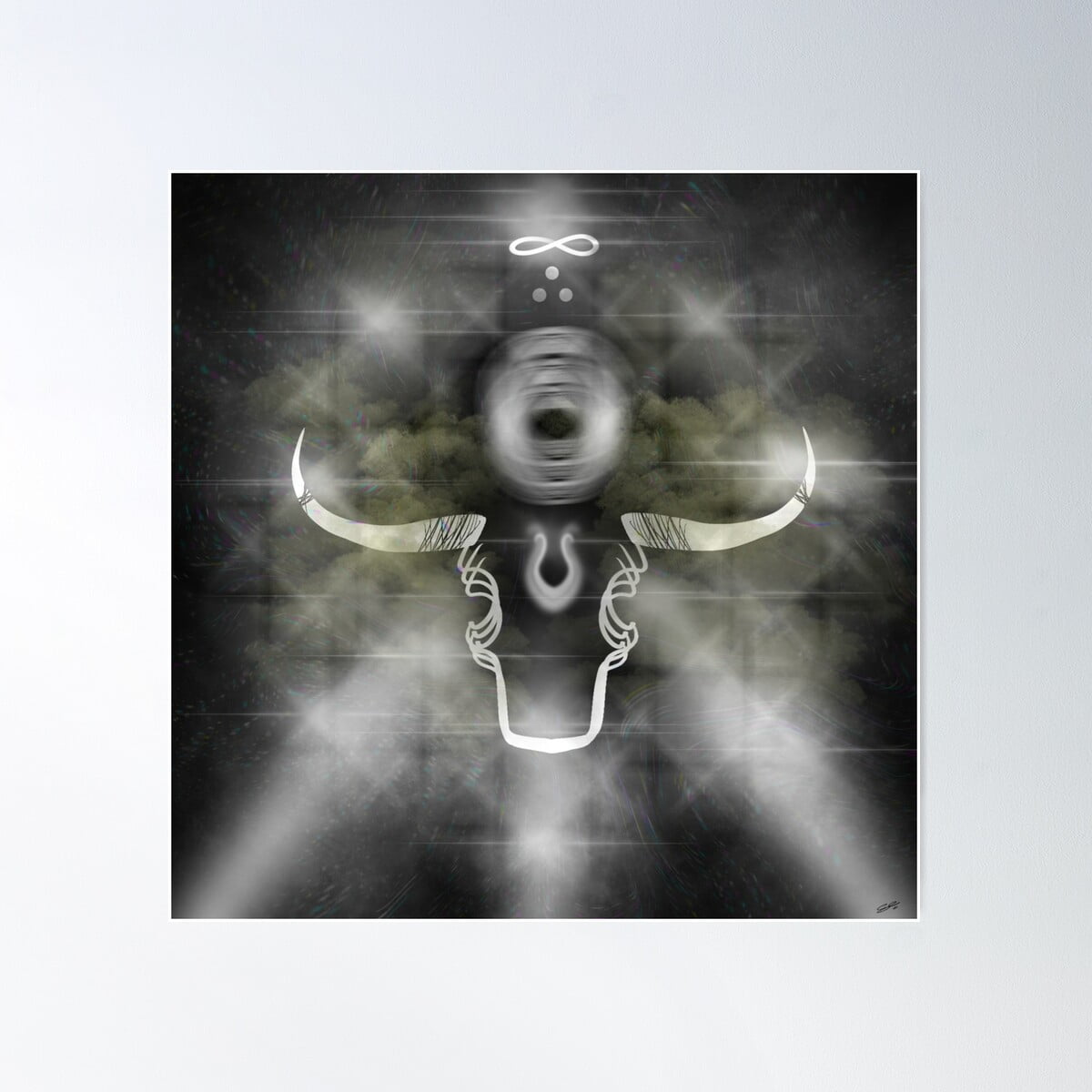 Bull Horned Lord Of The Litha Summer Tide Poster Wall Art, Modern Wall ...