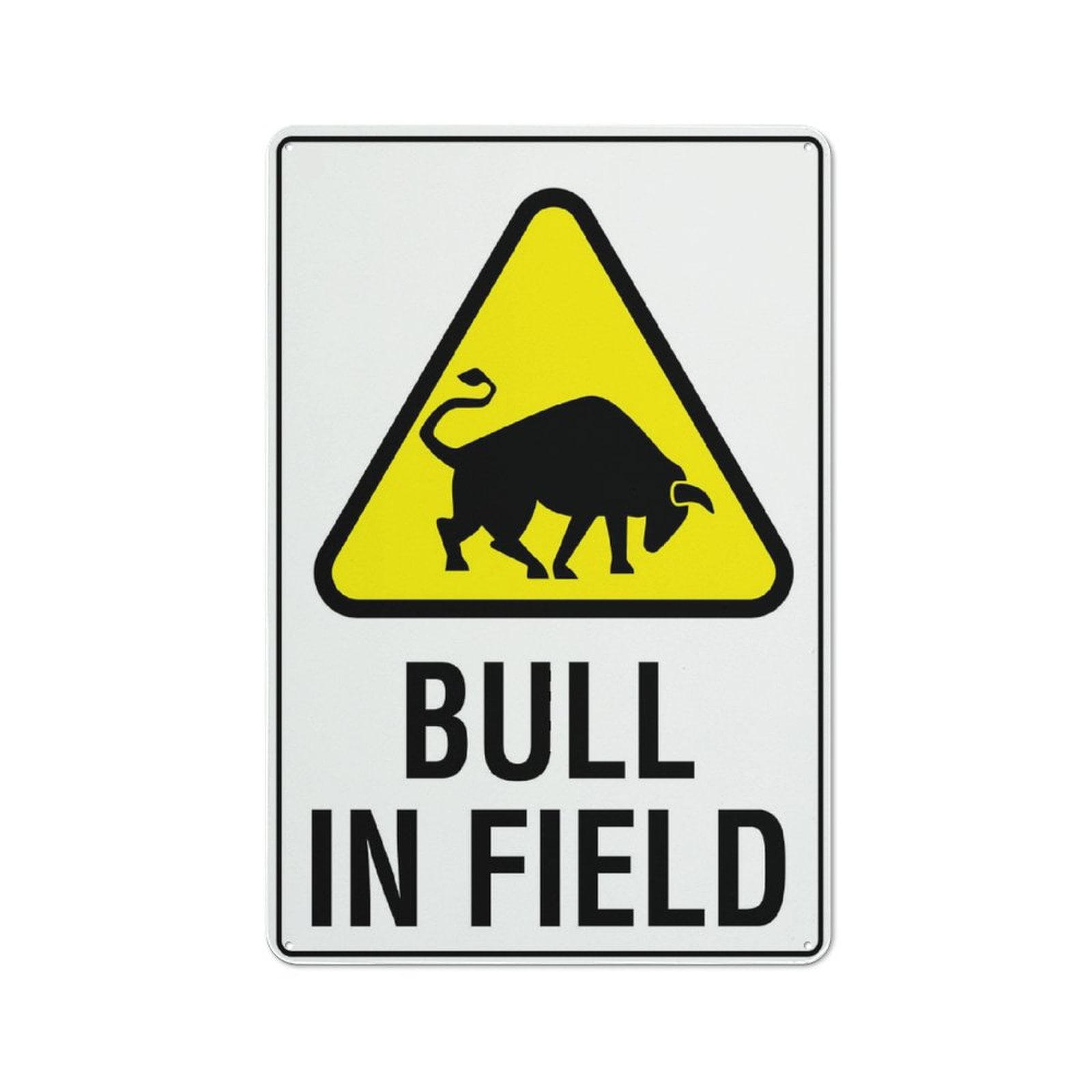 Bull In Field Sign 8 X 12 Inches Rust Free Aluminum - Uv Protected ...