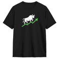 Bull Market Finance Vintage Graphic Tee for Men, Fun Work Cotton Short ...