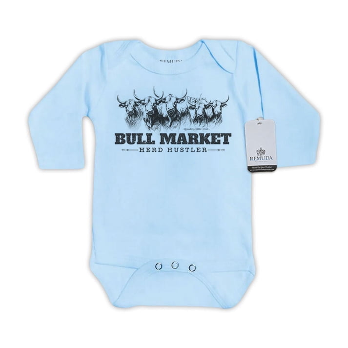 Bull Market Herd Hustler - Infant One Piece Long Sleeve Western Romper ...