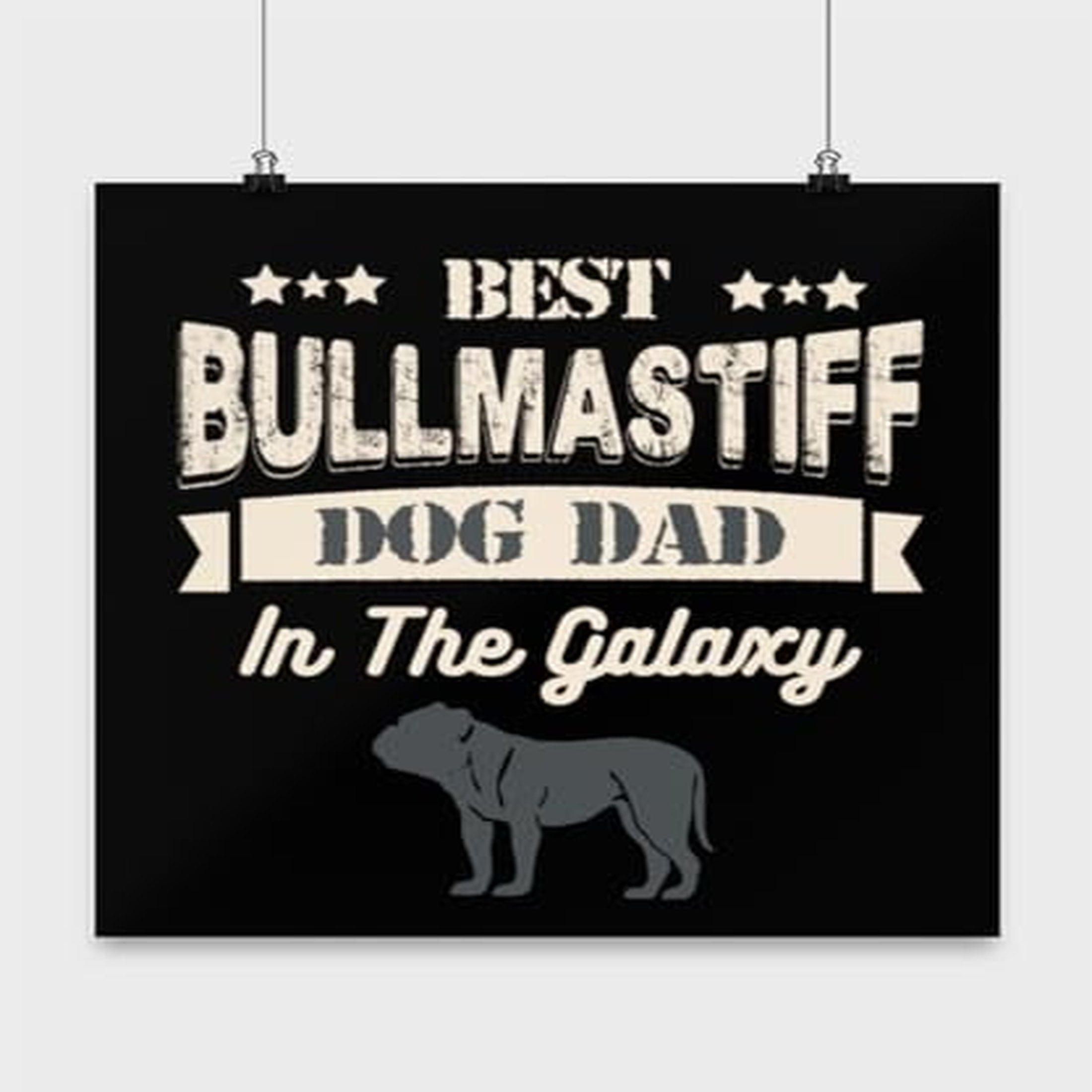 Bull Mastiff Poster - Gloss Paper Finish - Wall Decor for Dog Lovers ...