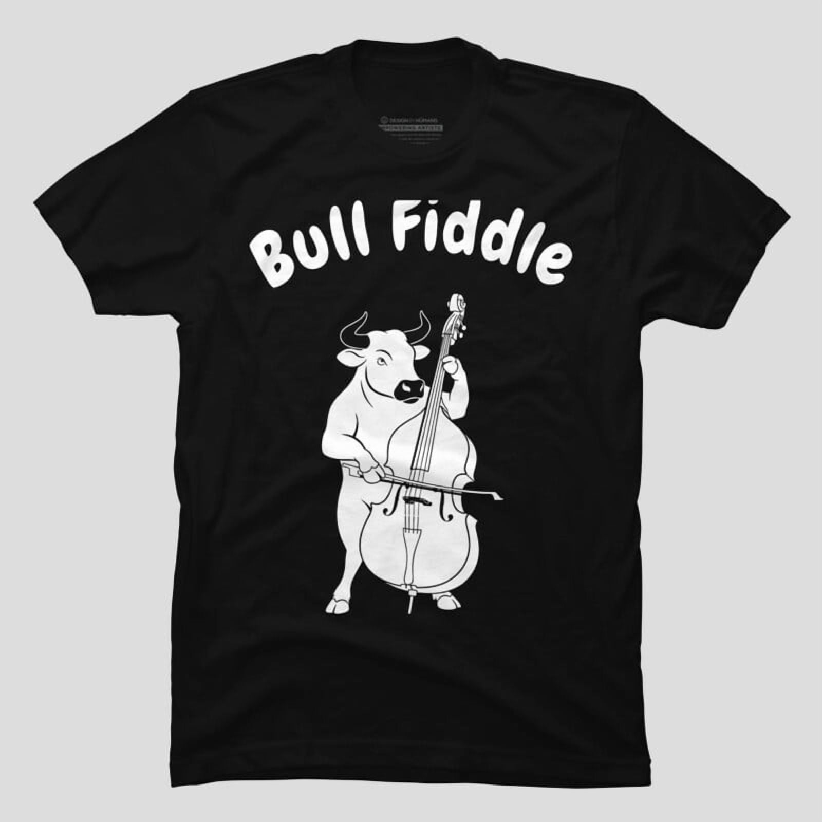 Bull Plays Double Bass Funny Cartoon Animal Music Lover H41565 Unisex T ...