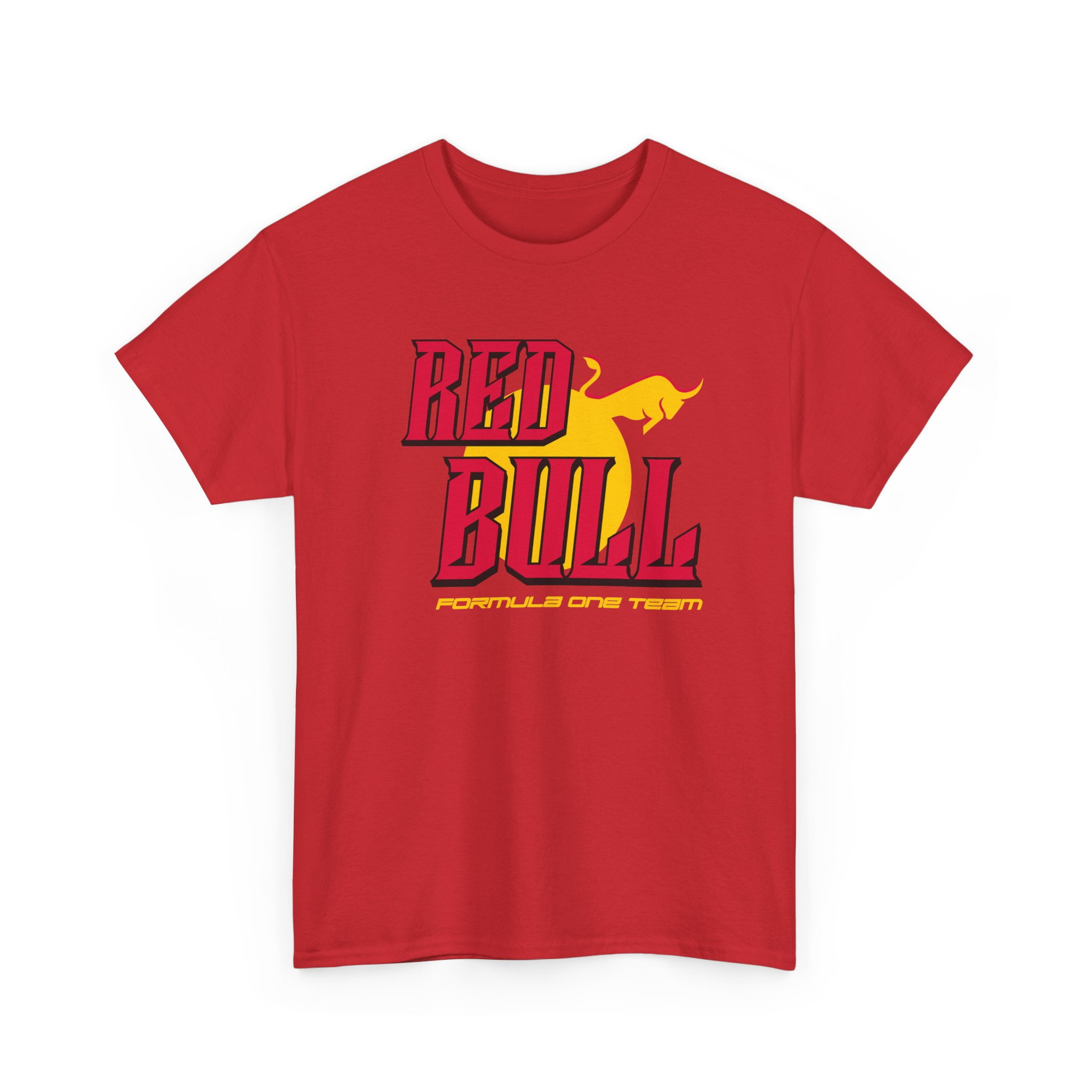 Bull Racing Inspired T-Shirt | Vintage Formula Unisex Cotton Tee (Red ...