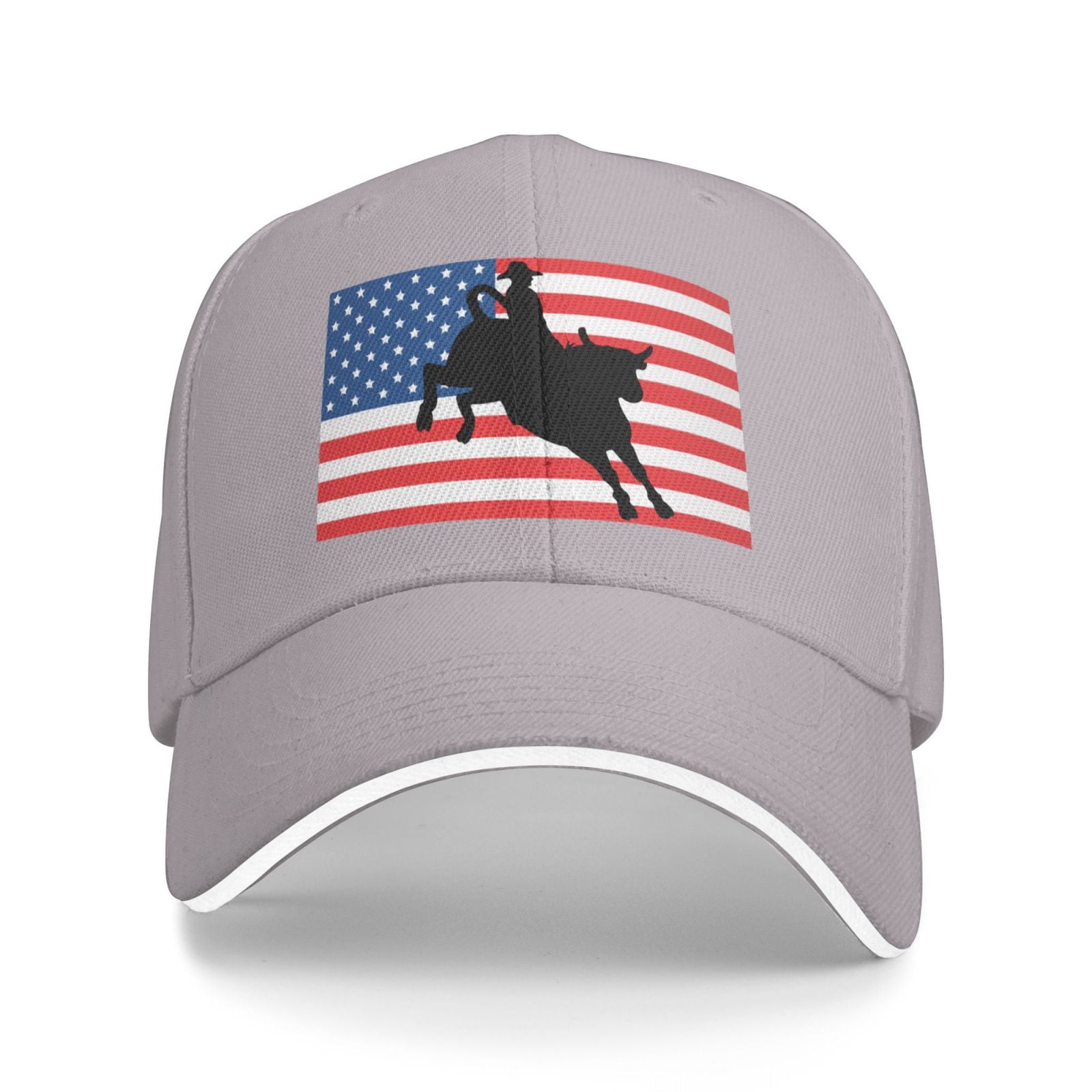 Bull Rider Flag Unisex Adult Baseball Caps Adjustable Casquette Dad Hat ...