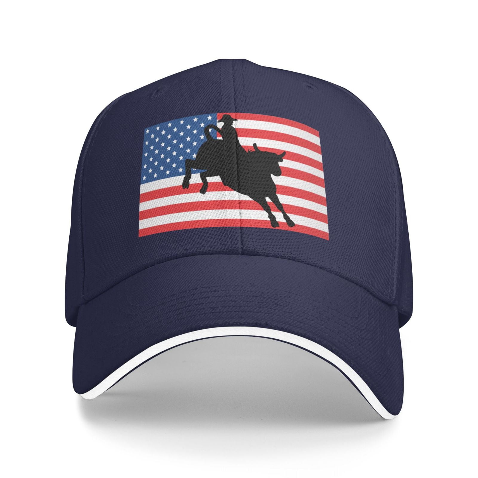 Bull Rider Flag Unisex Adult Baseball Caps Adjustable Casquette Dad Hat ...
