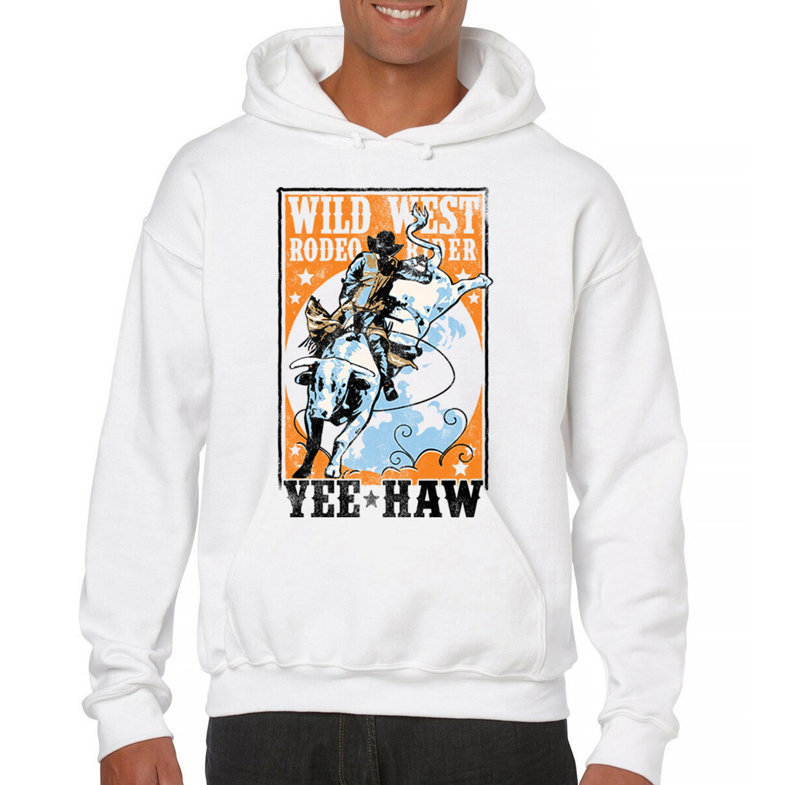 Bull Rider Rodeo Cowboy Sweatshirt Vintage Wild West Yeehaw Not My ...
