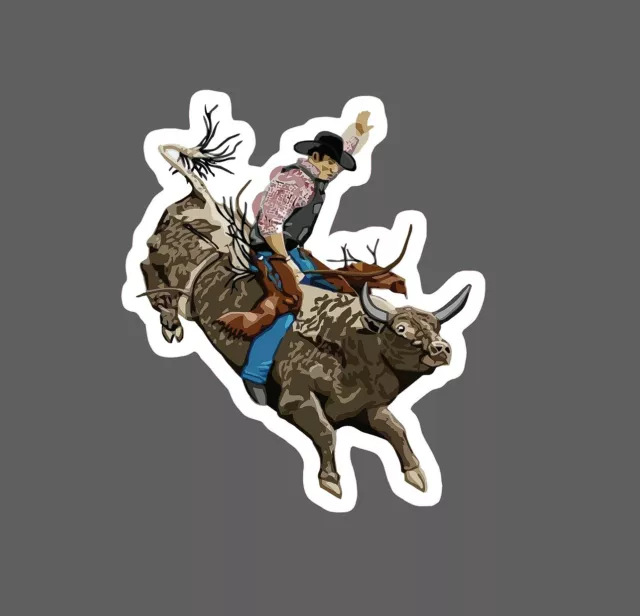 Bull Rider Sticker Rodeo Western Waterproof Sticker Phone Decal Water ...
