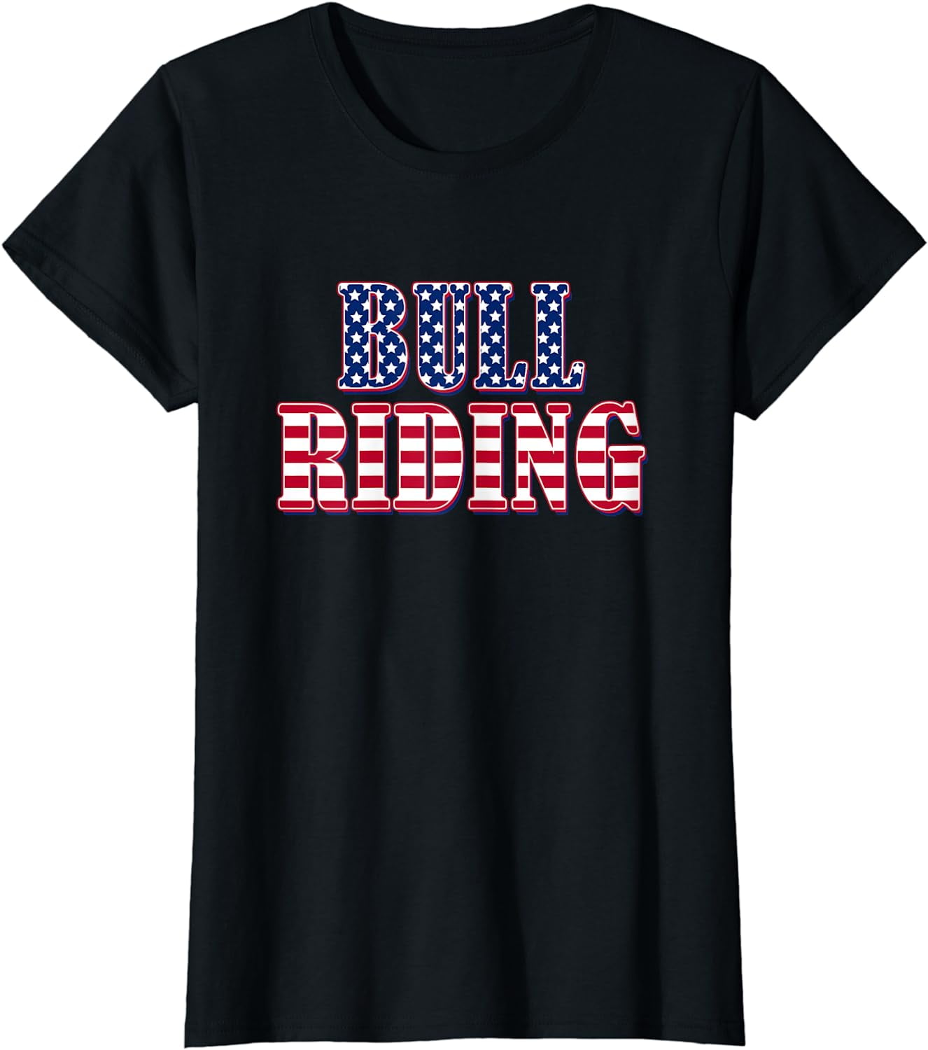 Bull Riding American Flag - Bull Riding T-Shirt - Walmart.com