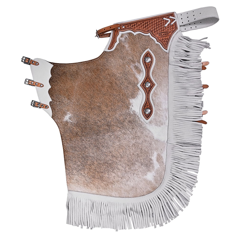 Hilason Western Bull Riding Chinks Chaps Adult Pro Rodeo Bronc Leather ...