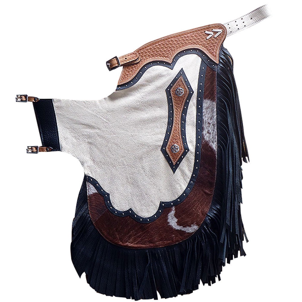 Hilason Western Bull Riding Chinks Chaps Rodeo Bronc Smooth Leather ...