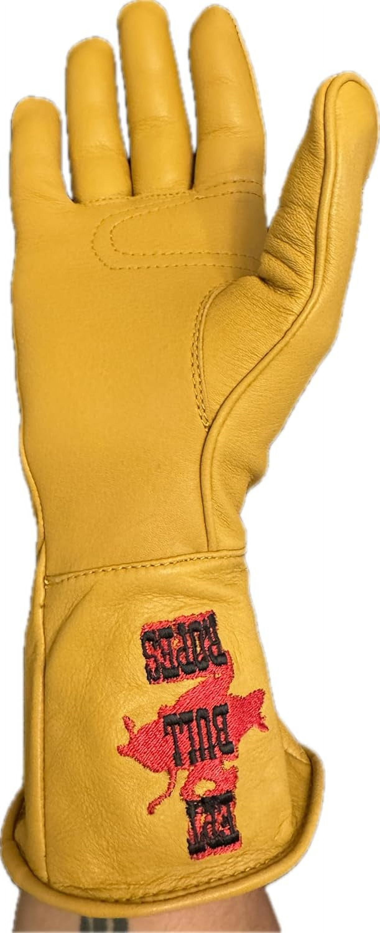 Bull Riding Glove Adult Right or Left Hand Tan Deer Skin Sizes: 7.0-10. ...