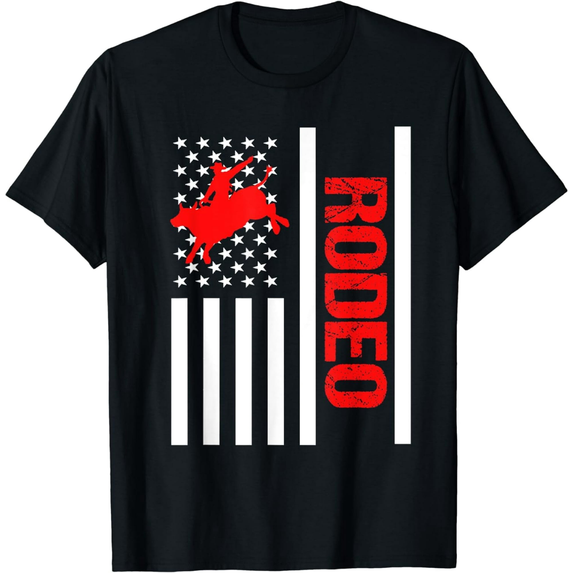 Bull Riding Graphic T-Shirt, Soft Cotton Print Tee for Rodeo Fans ...