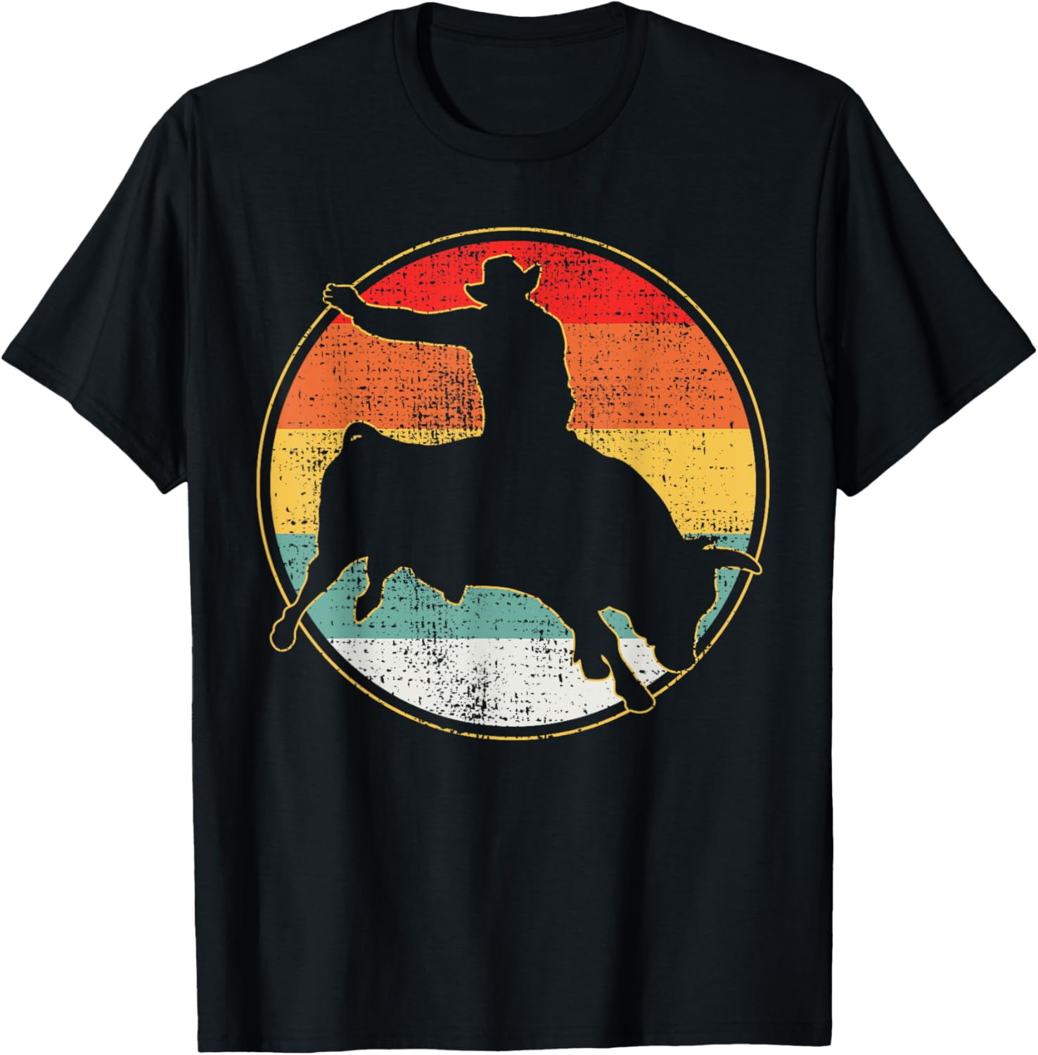 Bull Riding T-Shirt Cowboy Tshirt Western Tee Vintage T-Shirt - Walmart.com