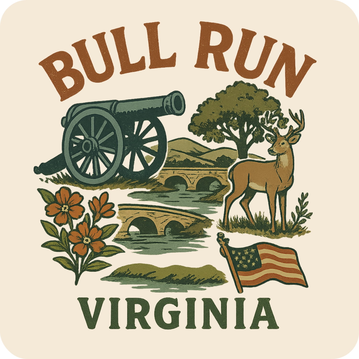 Bull Run Virginia Keepsakes Souvenir Vinyl Sticker – Destination Travel ...