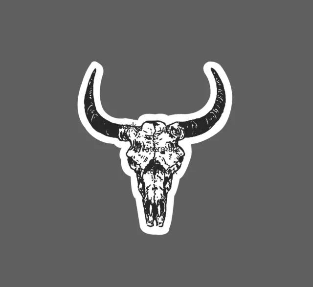 Bull Skull Sticker Bones Cow Waterproof New Sticker Phone Decal Water ...
