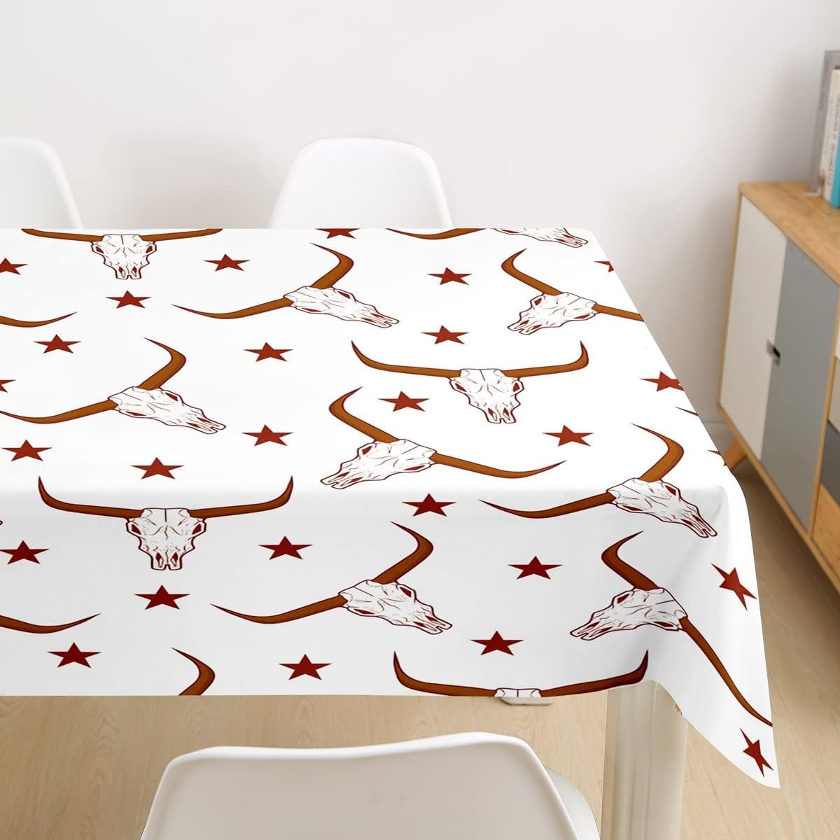 Bull Skull Table Clothes Longhorn Highland Cow Tablecloths Cowboys ...