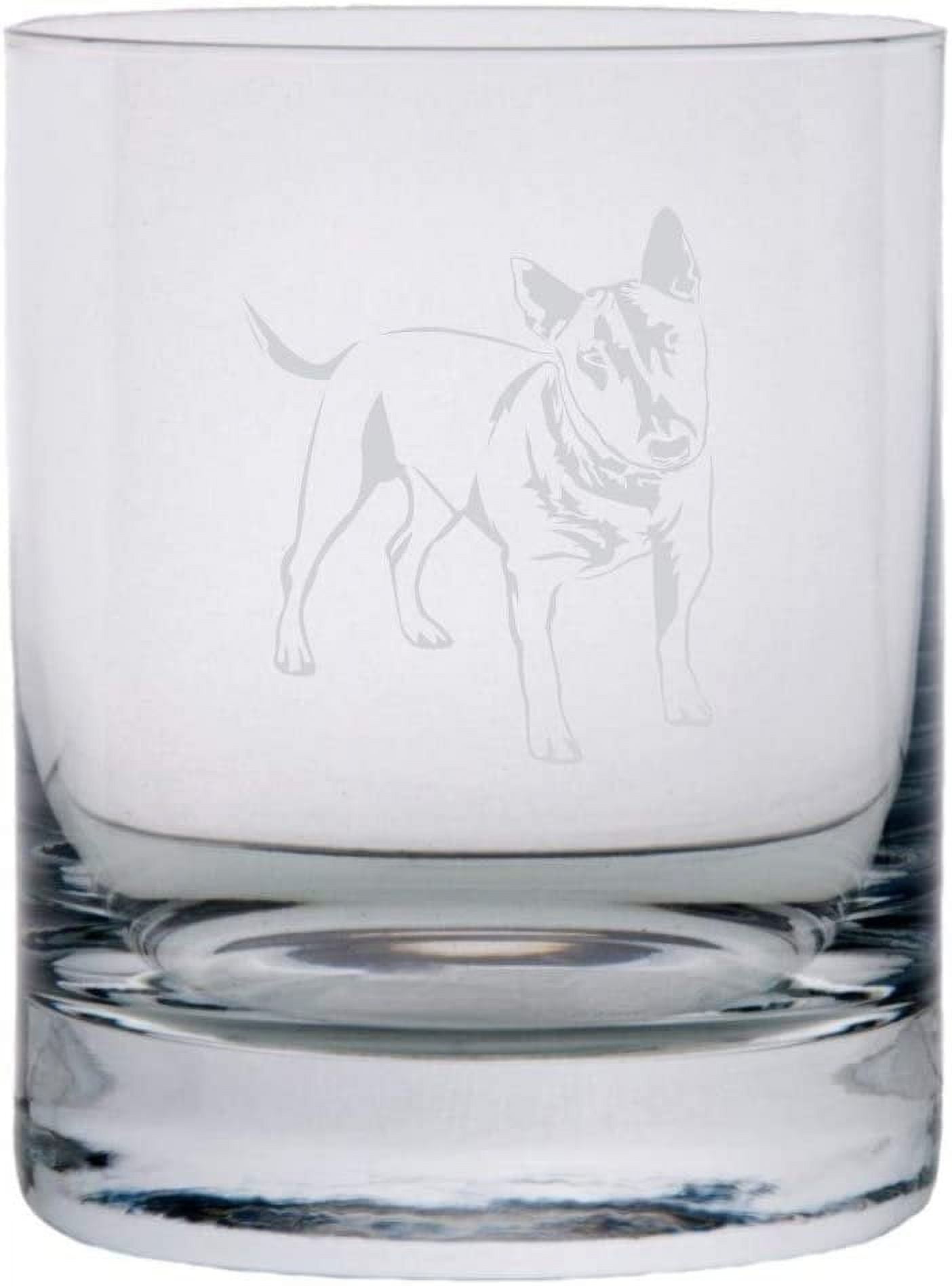 Bull Terrier Alternate Dog Themed Etched All Purpose 10.25oz Rocks ...