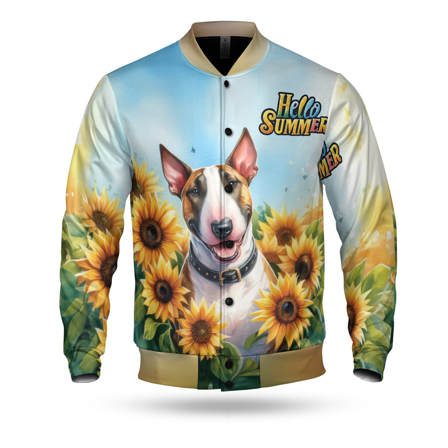 Bull Terrier Hello Summer Sunshine Sunflowers Spring Retro Vintage All ...