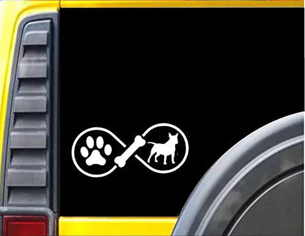 Bull Terrier Infinity Decal 8" wide Sticker *J413* - Walmart.com
