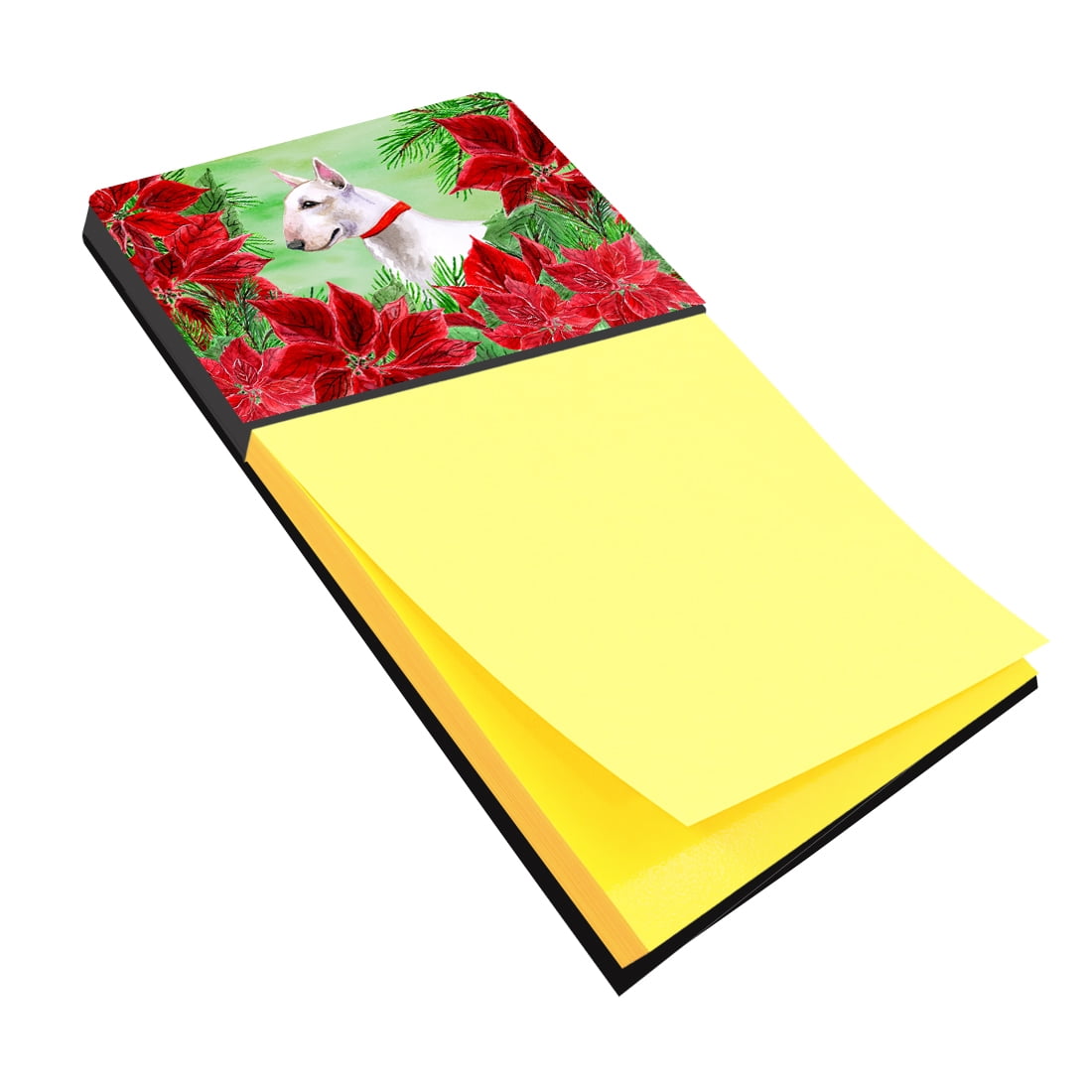 Bull Terrier Poinsettas Sticky Note Holder - Walmart.com