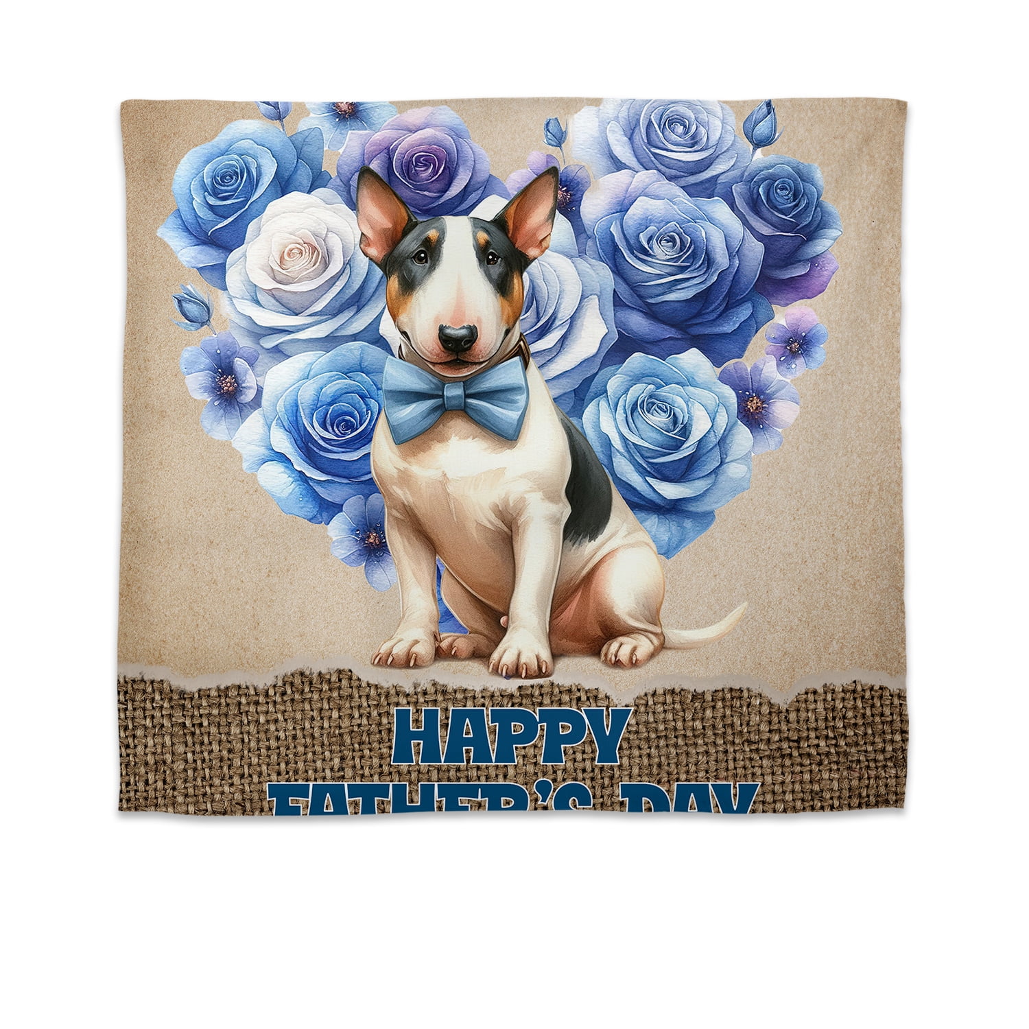 Bull Terrier Proud Dad Happy Father's Day Tapestry Bully Dog Lovers ...