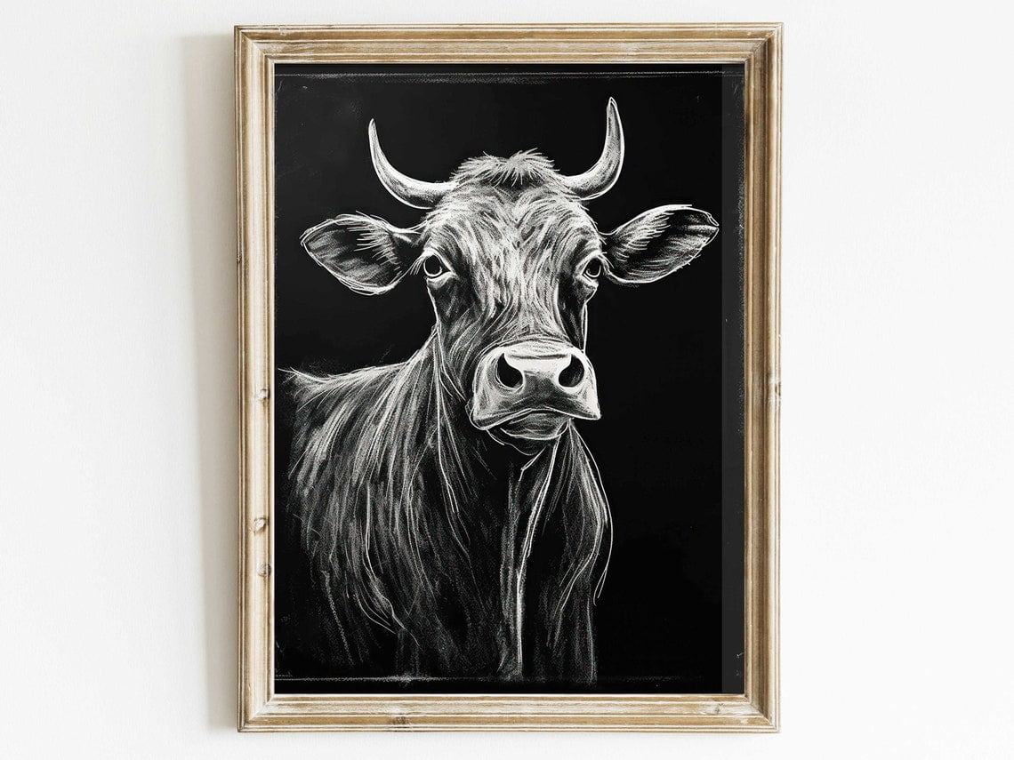 Bull Wall Art, Cow Wall Decor, Rustic Farmhouse Decor, Unique Farm ...
