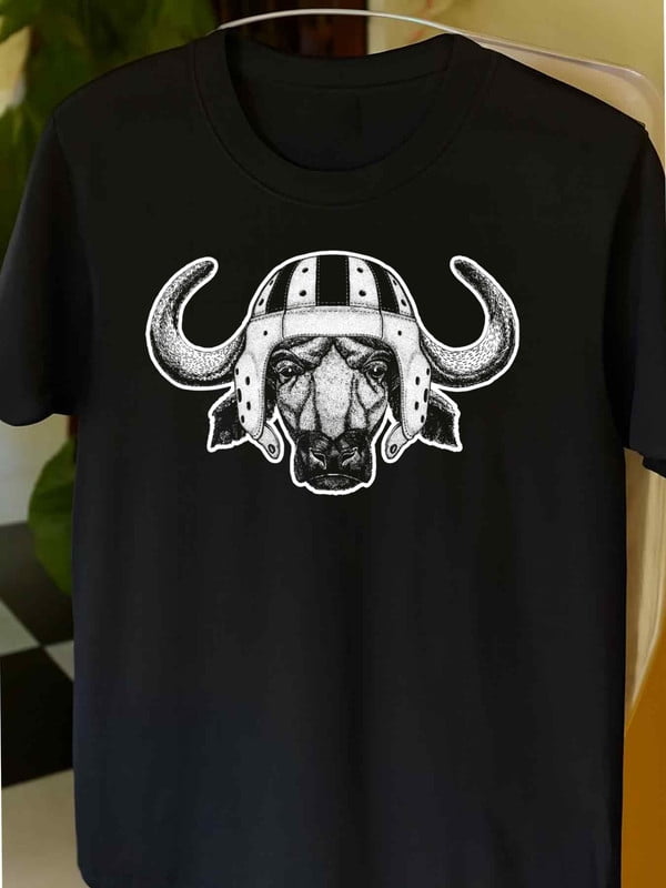 Bull Warrior Tee men Exercise 180G 100% Cotton black Running Dumbbell ...