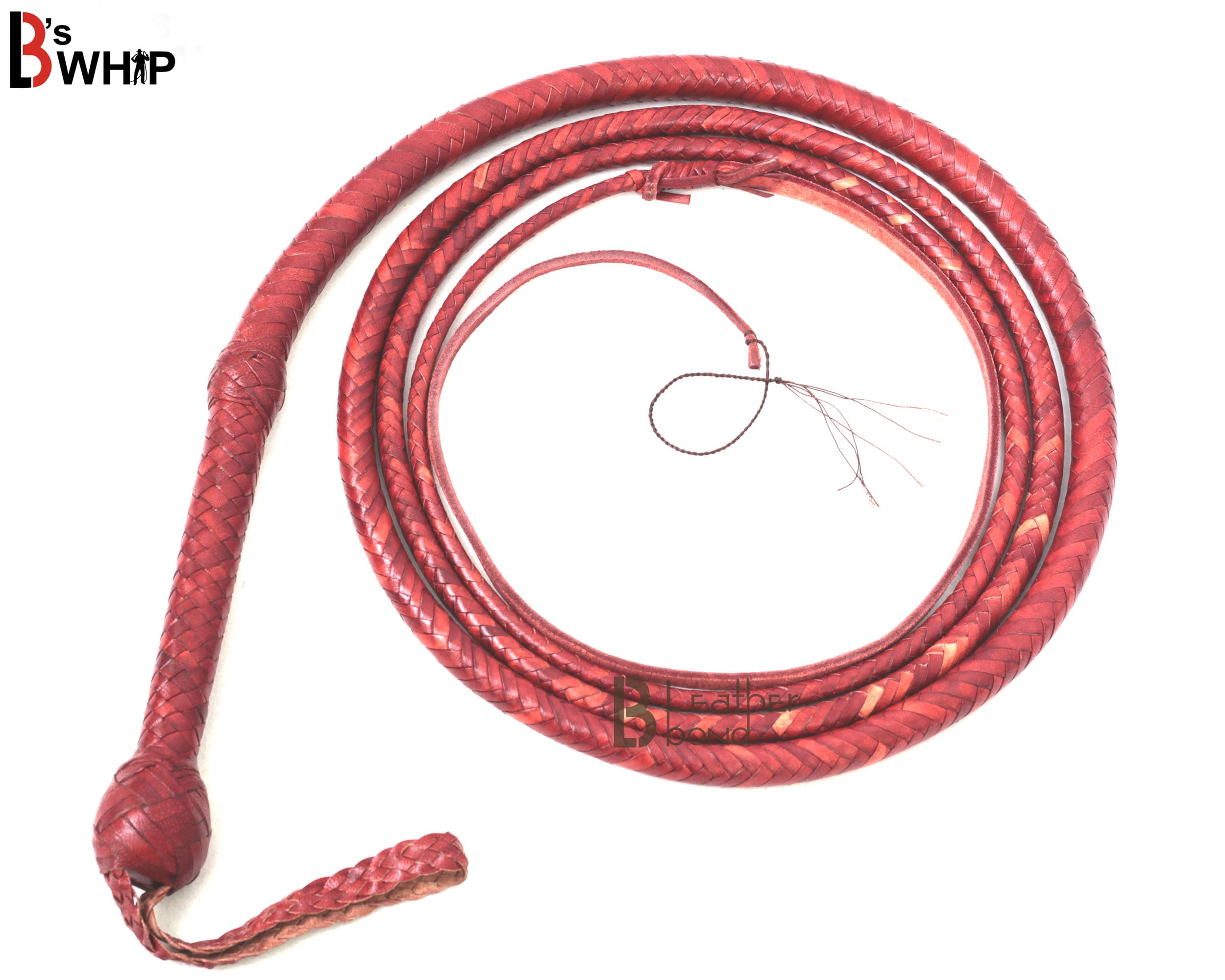 Bull Whip 16 Foot 12 Strands Kangaroo Hide Leather Equestrian Bullwhip ...