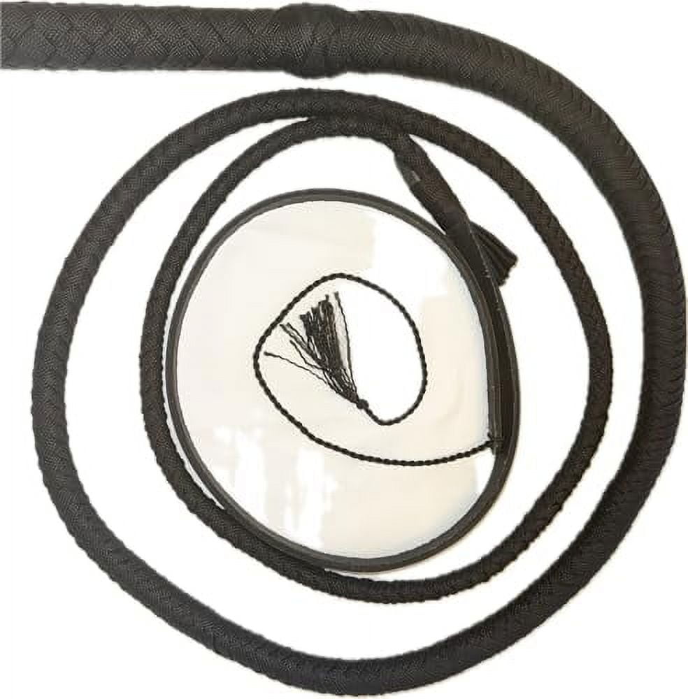 Bull Whip - All Black Paracord Whip 16 Ply 4 to 12ft Handmade - Walmart.com