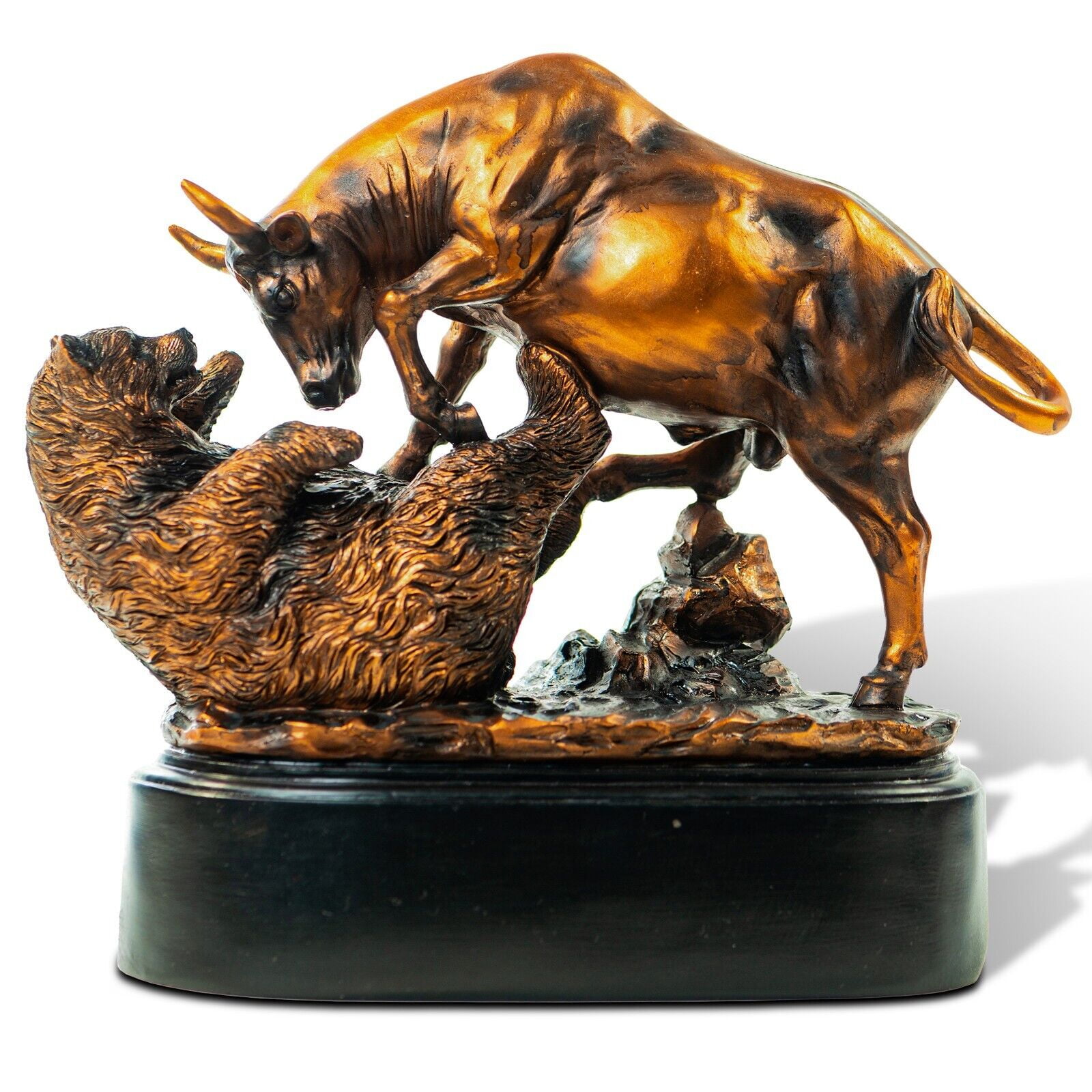 Bull and Bear Statue, Wall Street Bull Statue, Stock Market Gifts for ...